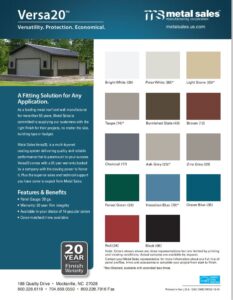 Color Chart - Tarheel Metal Structures, Inc